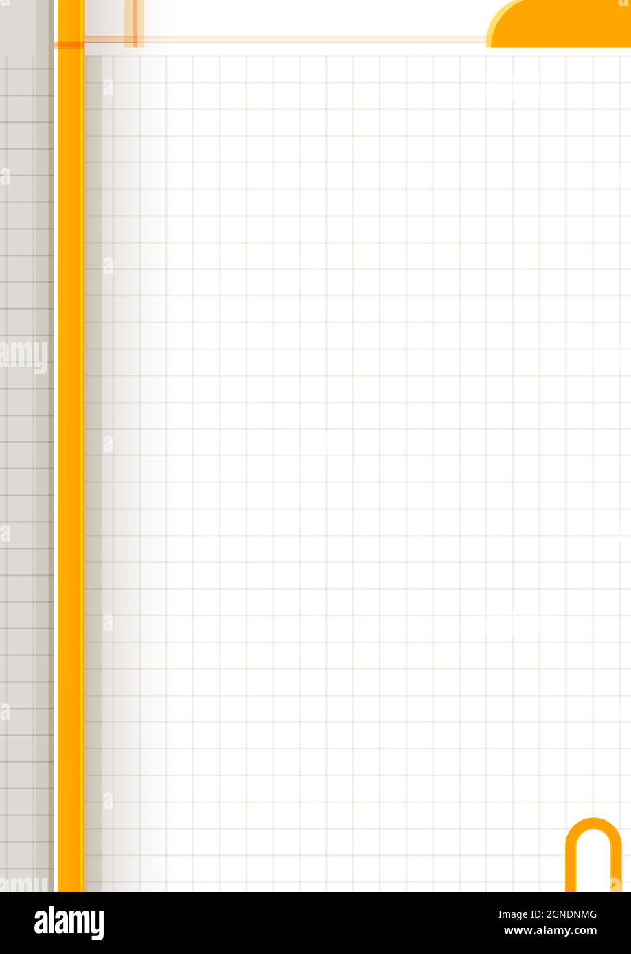 The most beautiful illustration of a notebook sheet Stock Photo - Alamy