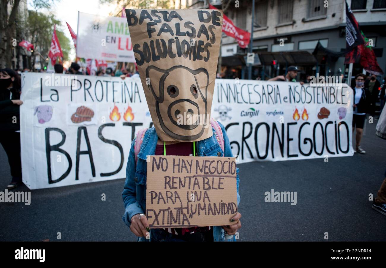 Buenos Aires, Argentina. 24th Sep, 2021. Environmental groups and self ...