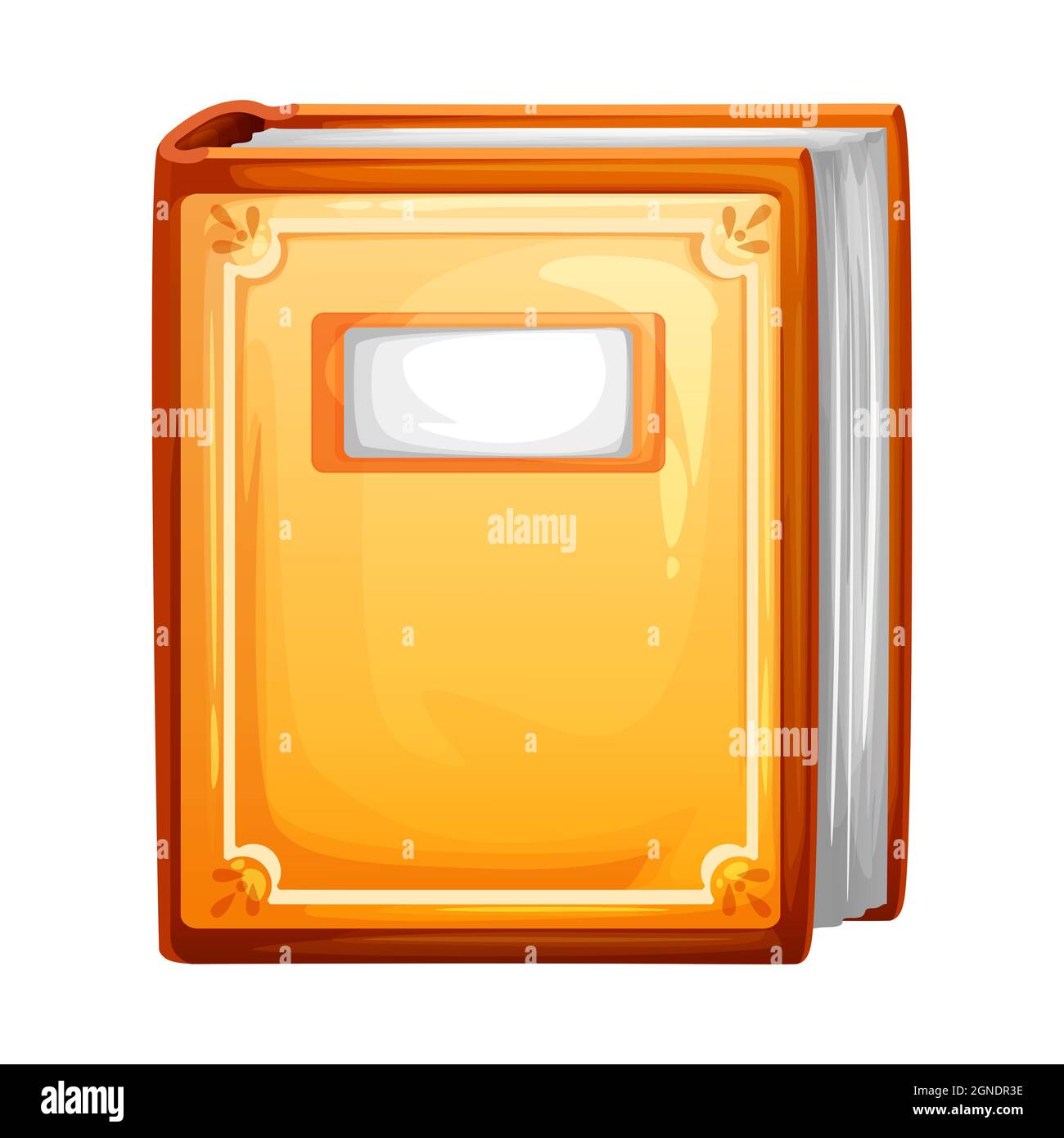 illustration of a large book with the pages closed Stock Photo - Alamy