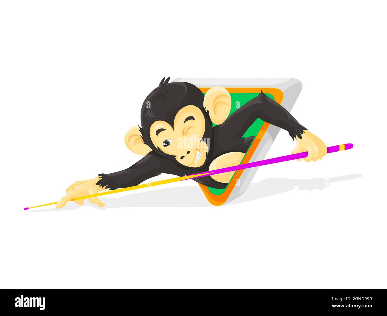Monkey with stick hi-res stock photography and images - Alamy
