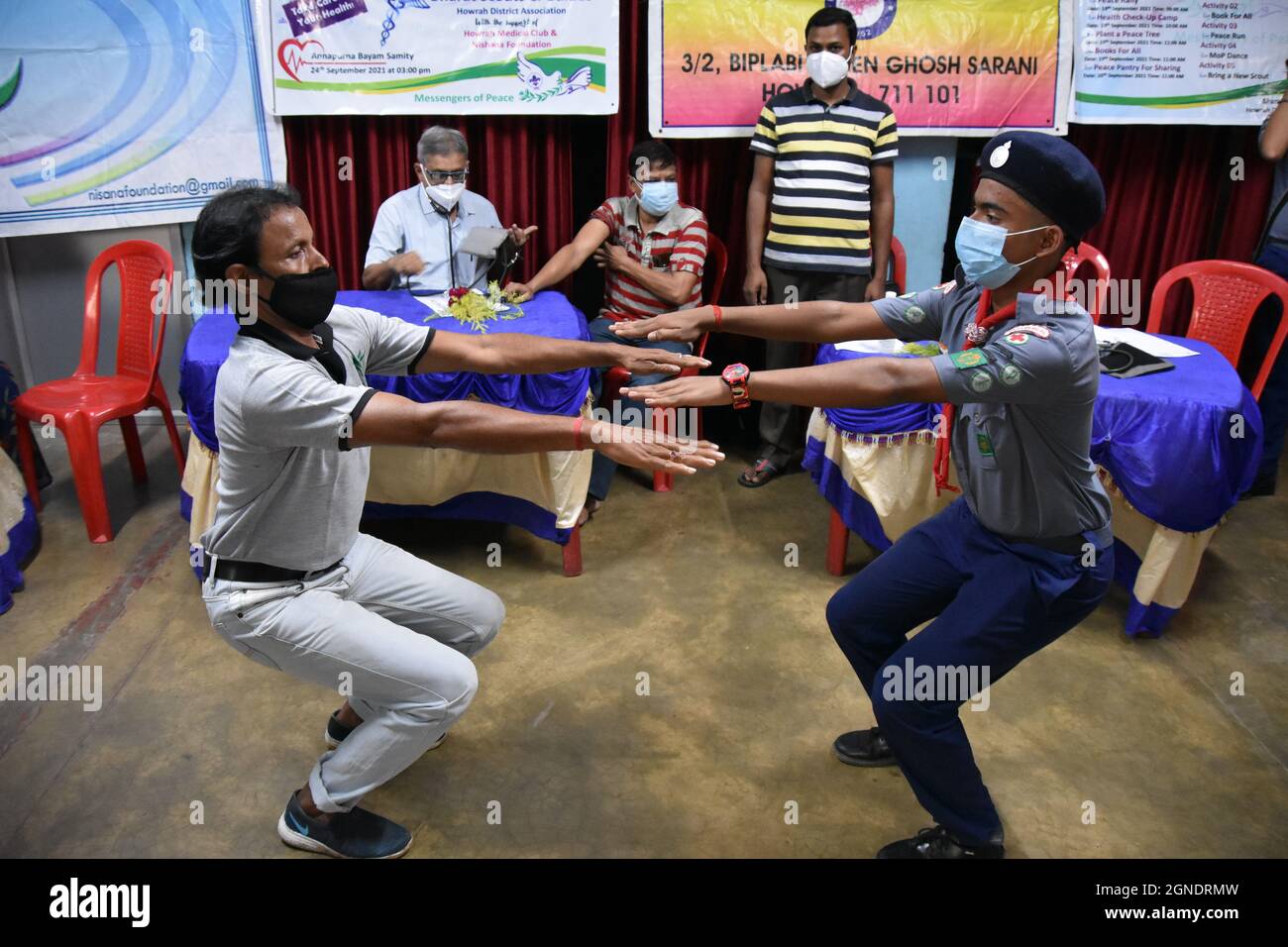 Howrah, India. 24th Sep, 2021. A free health check-up camp was ...