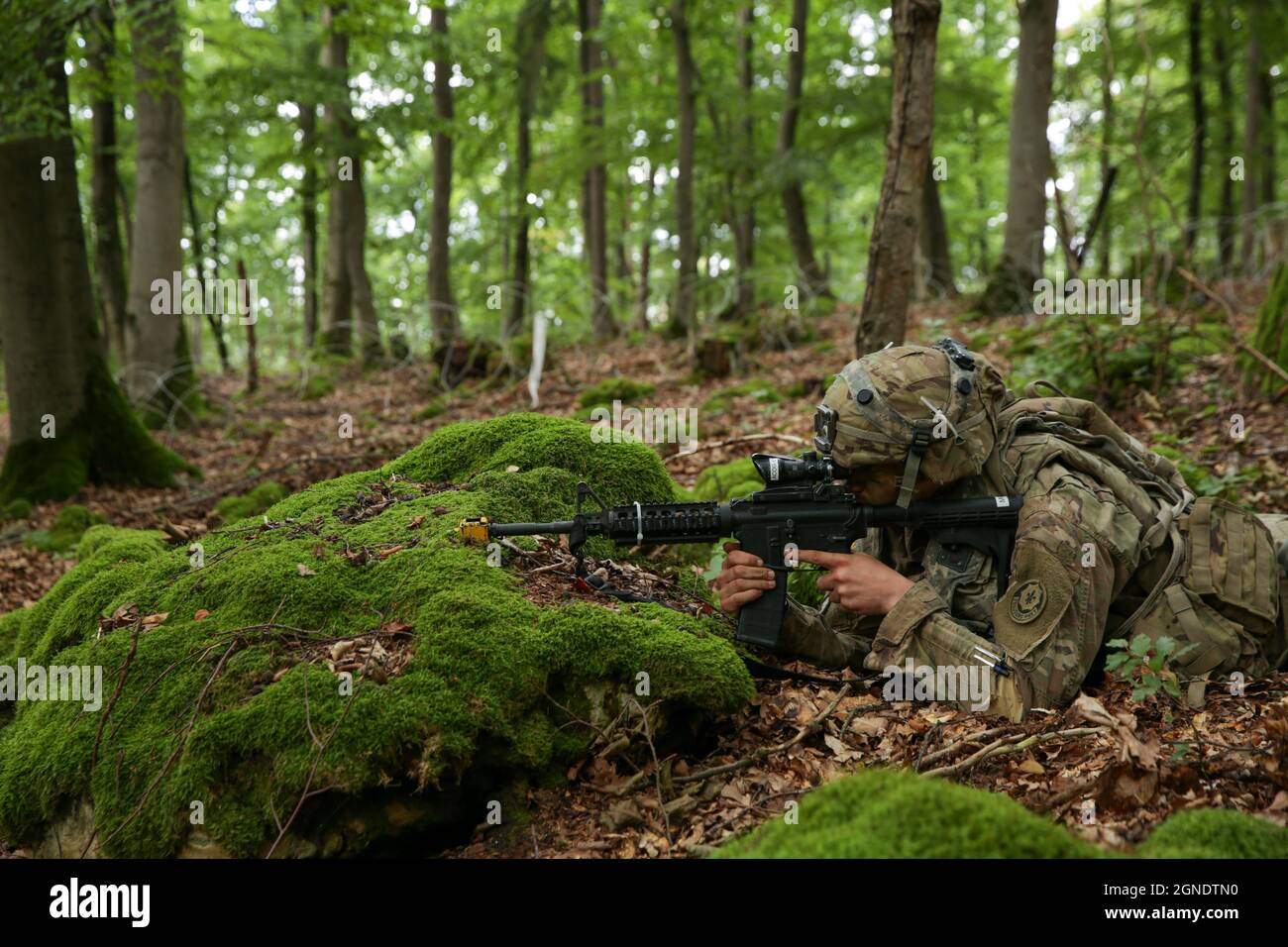 U.S. Army Sgt. William Mullins, assigned to 4th Battalion, 2nd Cavalry ...