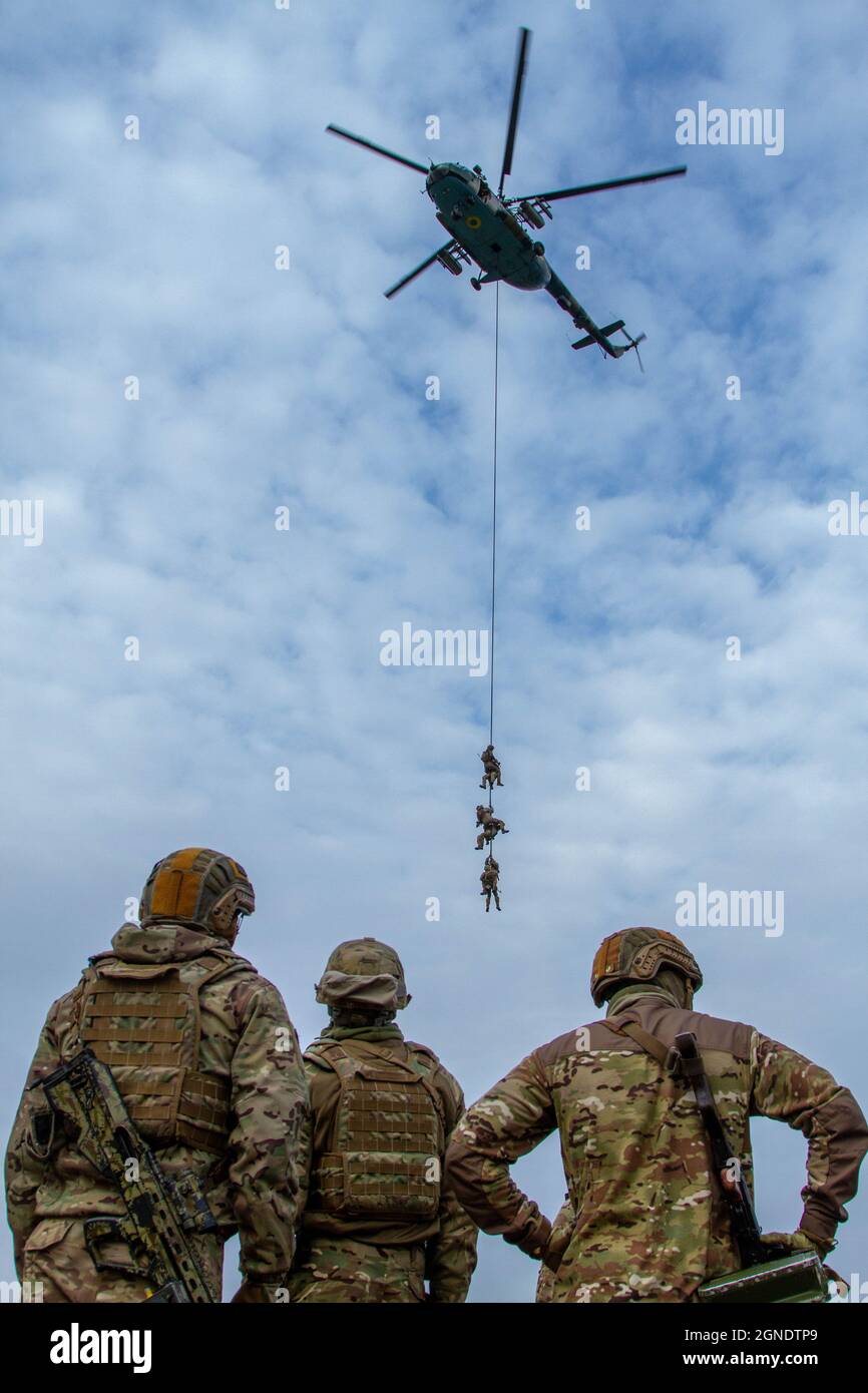 Ukrainian and Romanian Land Forces train on Fast Rope Insertion ...