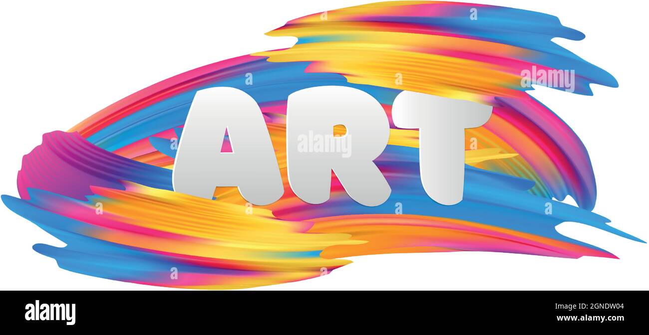 Stylish bright creative text ART on white background - Vector ...