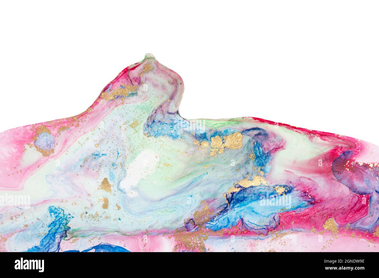 Fluid art abstract light blue and pink ink background Stock Photo - Alamy