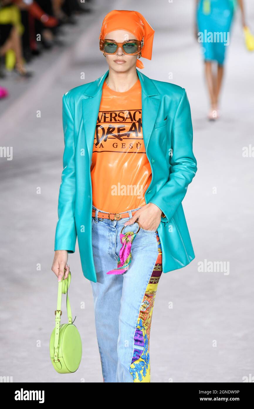 VERSACE SS22 runway during Milan Fashion Week on September 2021 - Milan ...