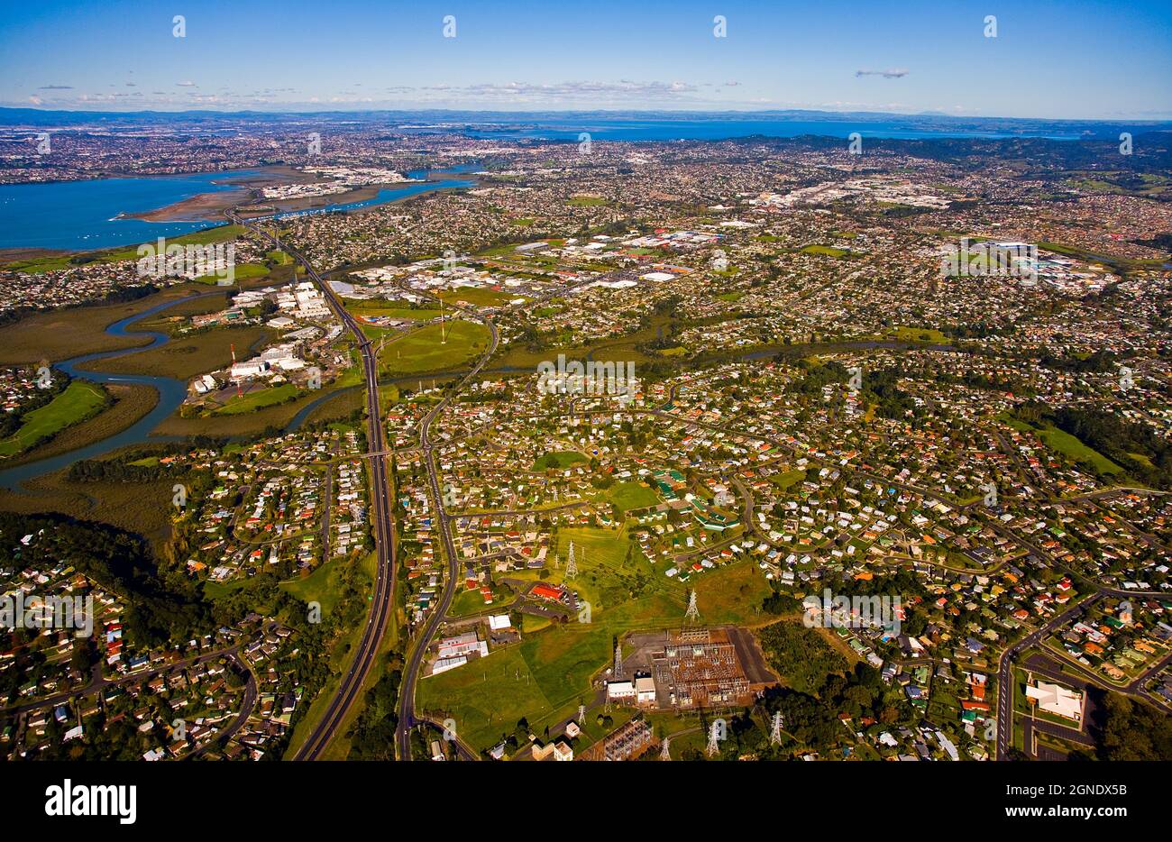 Aerial, Auckland West Stock Photo - Alamy