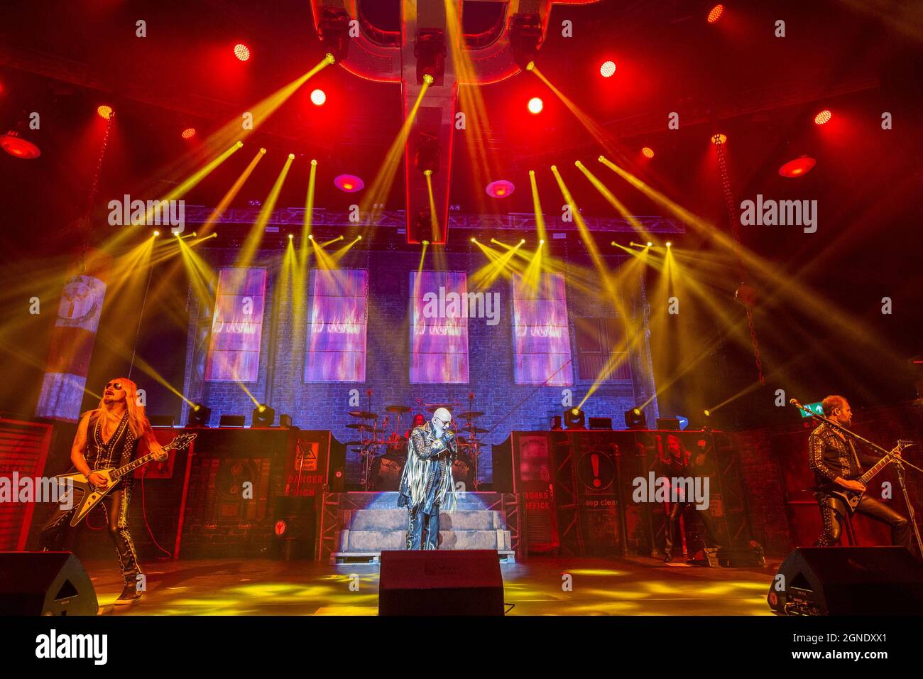 Richie Faulkner, Scott Travis, Rob Halford, Ian Hill and Andy Sneap of ...
