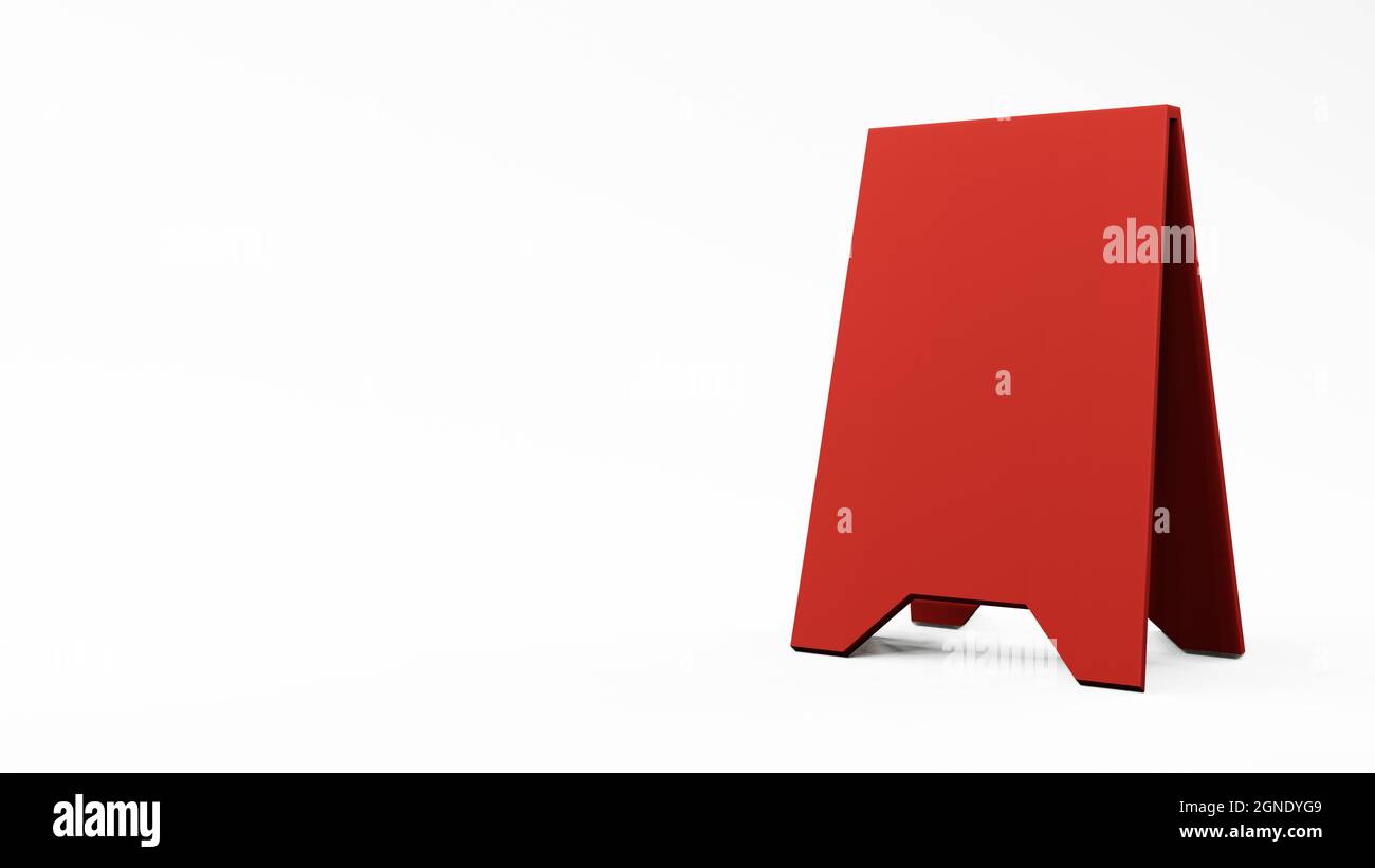 Red storefront sign on white background , 3D rendering Stock Photo - Alamy