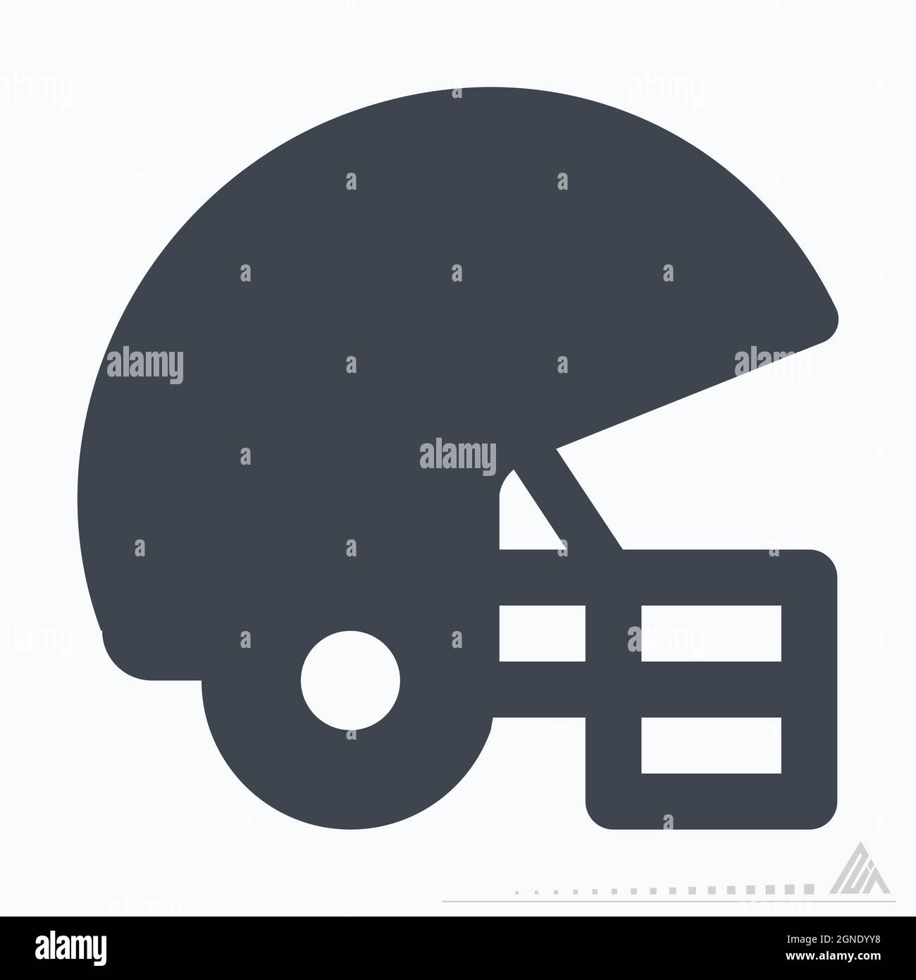 Icon Hockey Helmet - Glyph Style - Simple illustration, Editable stroke ...