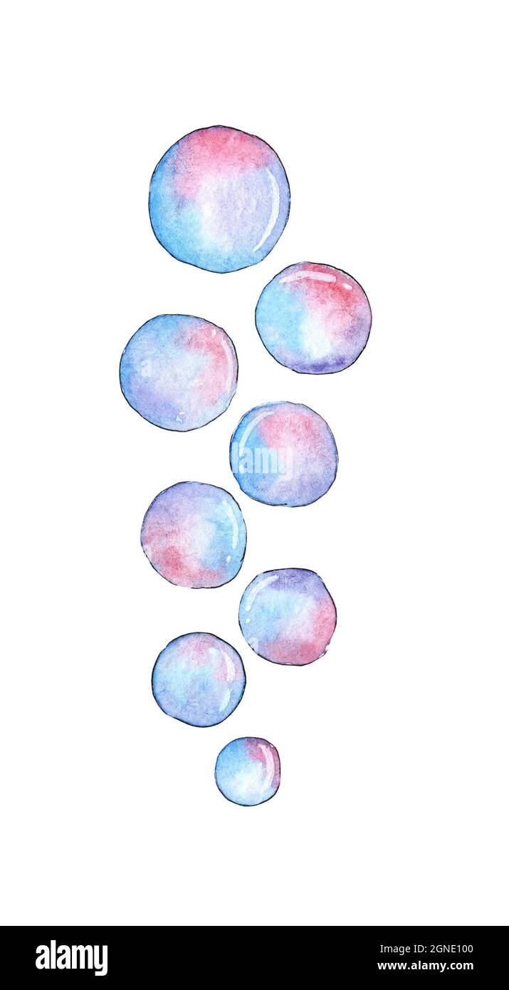 Underwater Bubbles White Background