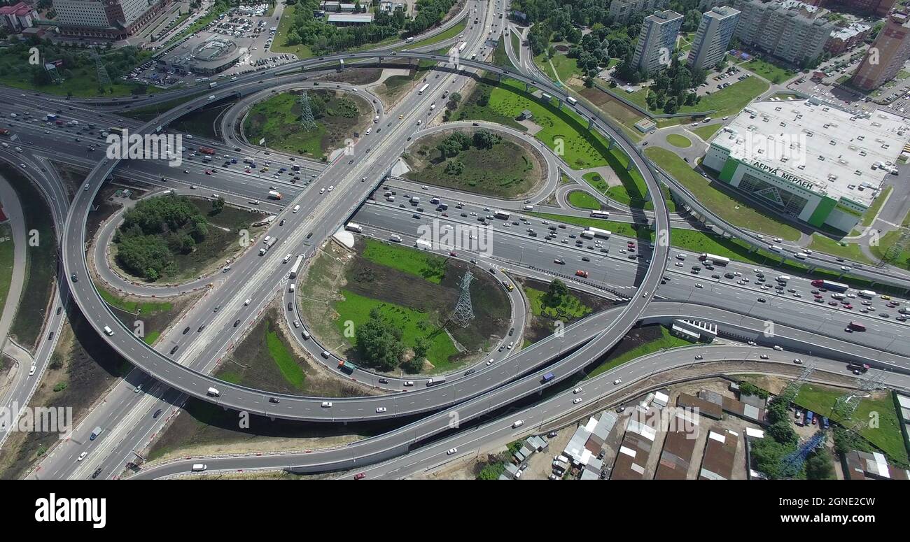 Traffic on multilevel junction hi-res stock photography and images - Alamy