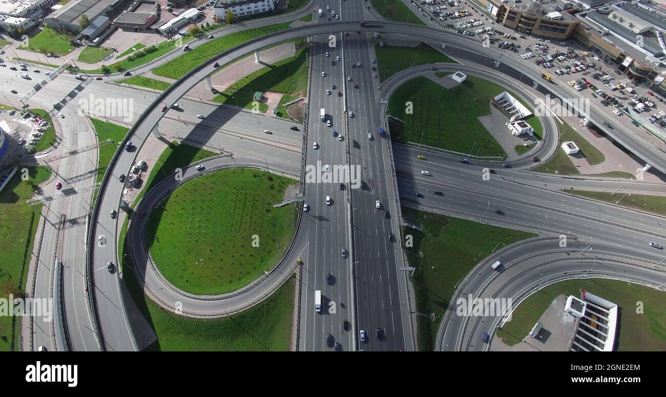 Transport traffic on infinity interchange hi-res stock photography and ...