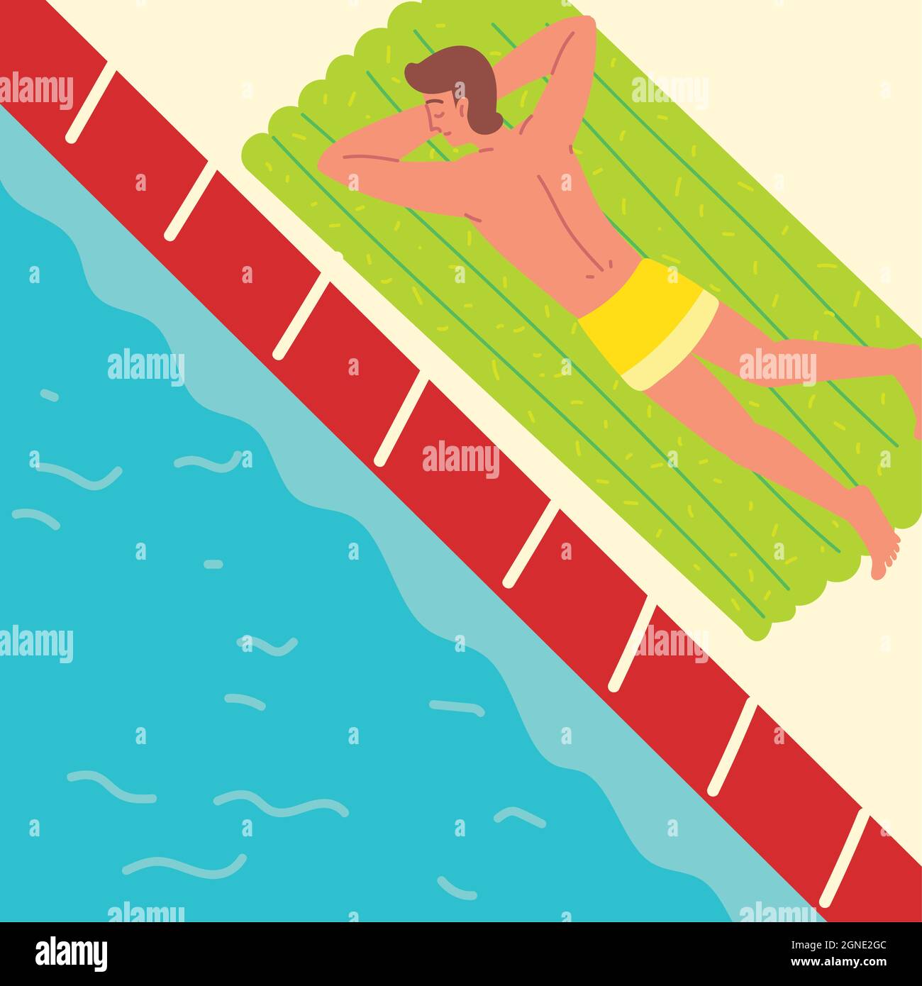 Man relaxed face water Stock Vector Images - Alamy