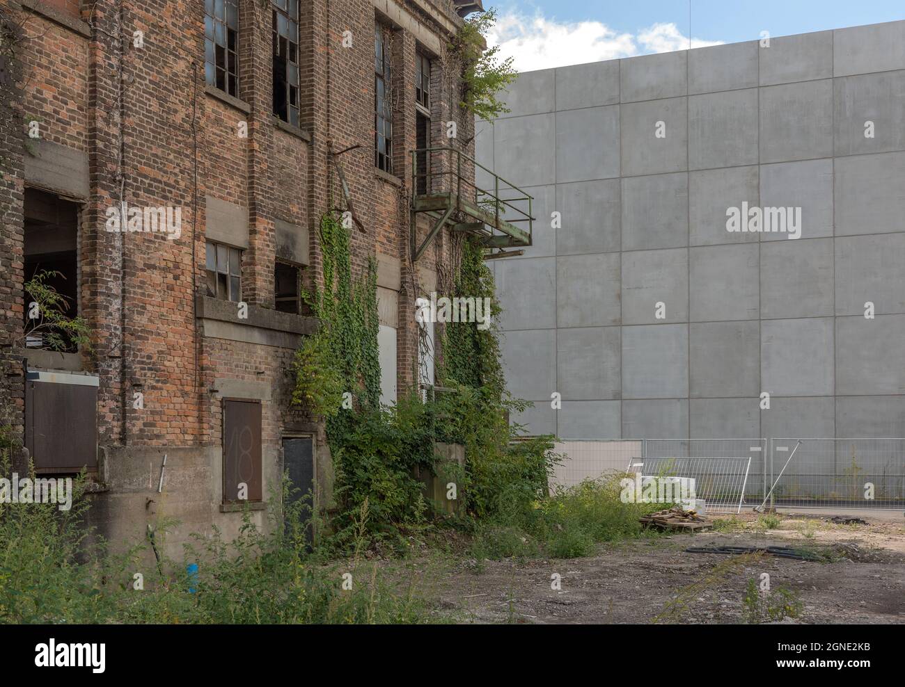 conversion and restoration of an old factory site into apartments Stock ...