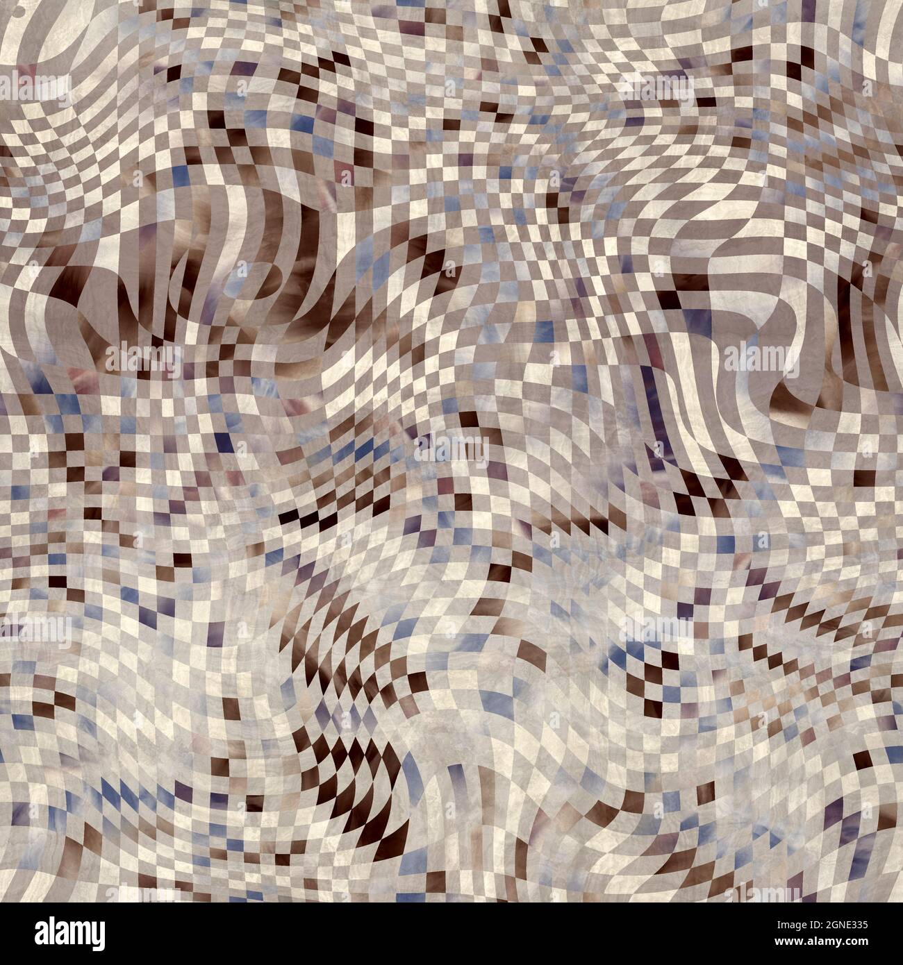 Seamless abstract wavy distorted check pattern for print Stock Photo ...