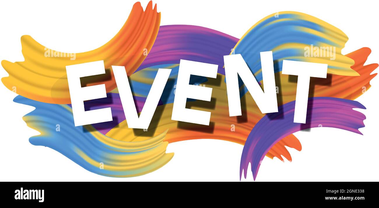 Stylish bright creative text EVENT on a white background - Vector ...