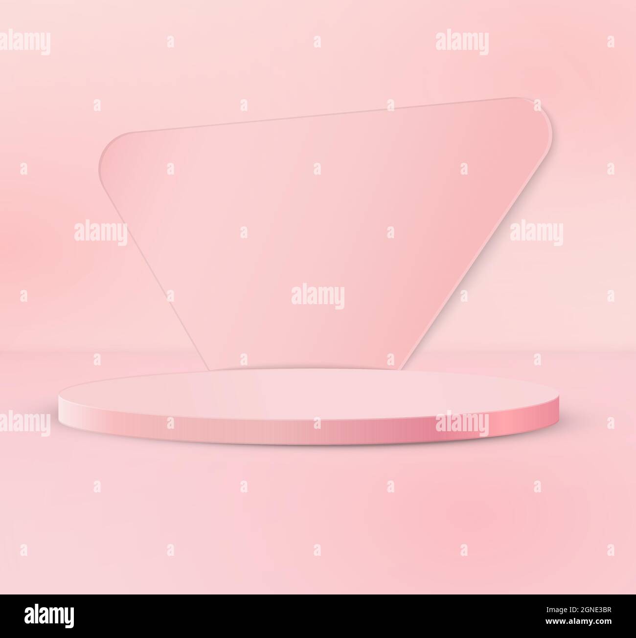 podium is in pink shades. Illustration for weddings, birthdays ...