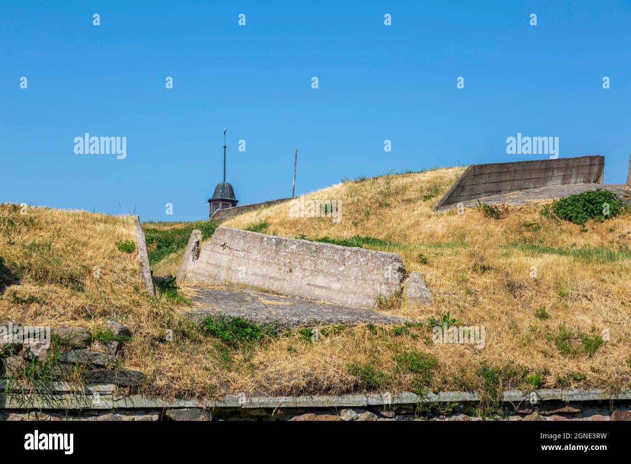 Priozersk, Russia - July 10, 2021: Tower and rampart of Korela fortress ...