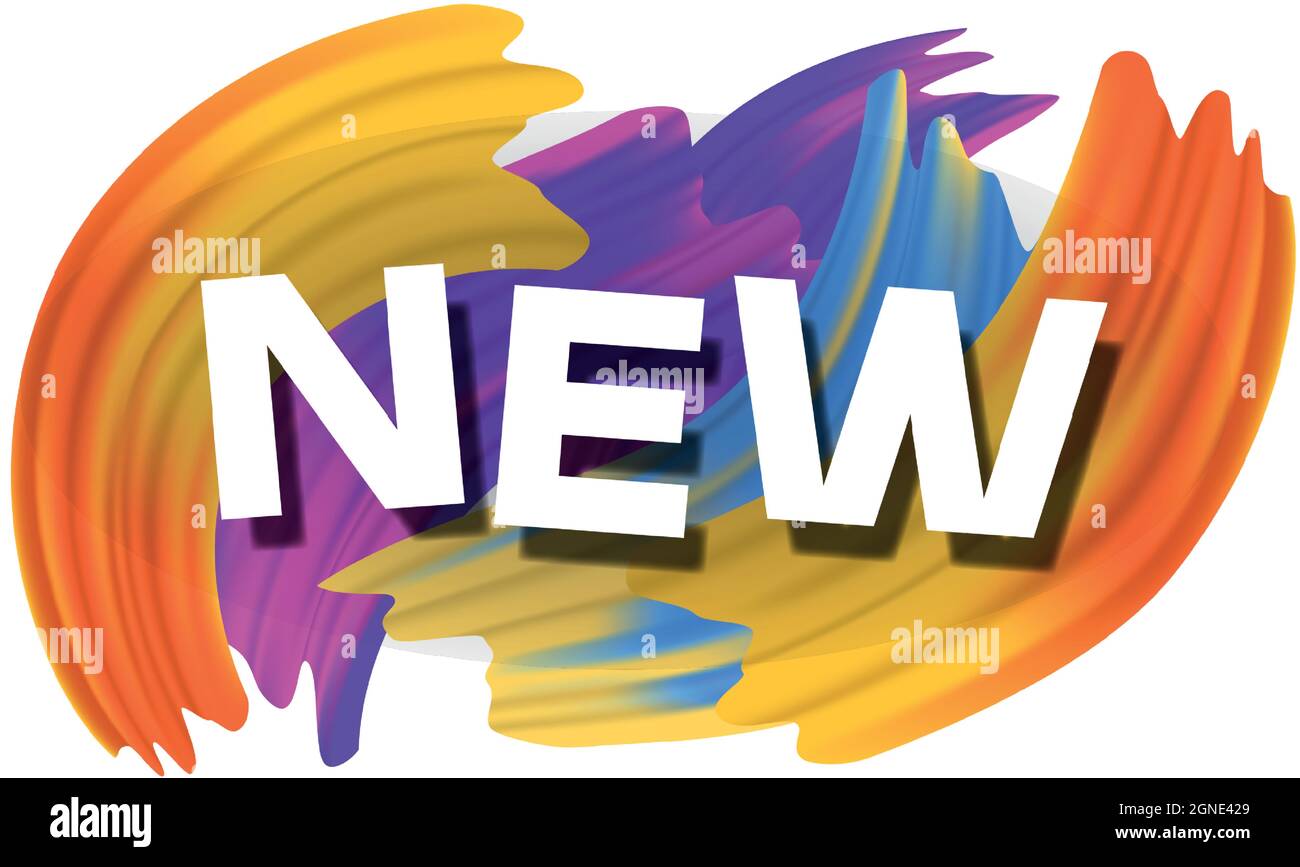 Stylish bright creative text NEW on white background - Vector ...