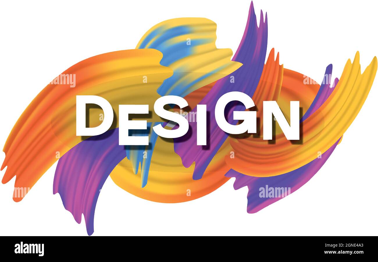 Stylish bright creative DESIGN text on white background - Vector ...