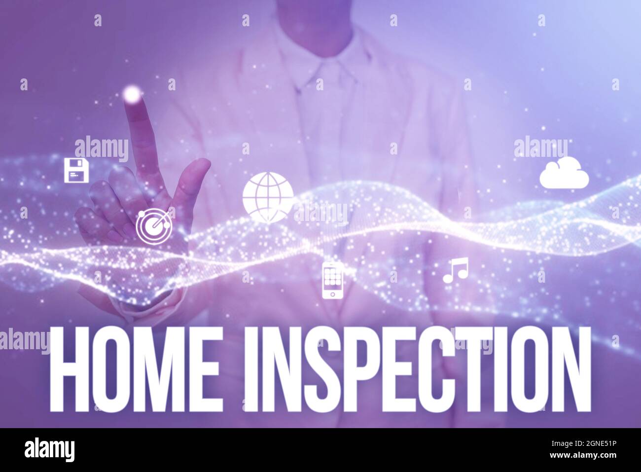 Sign displaying Home Inspection. Word Written on noninvasive ...