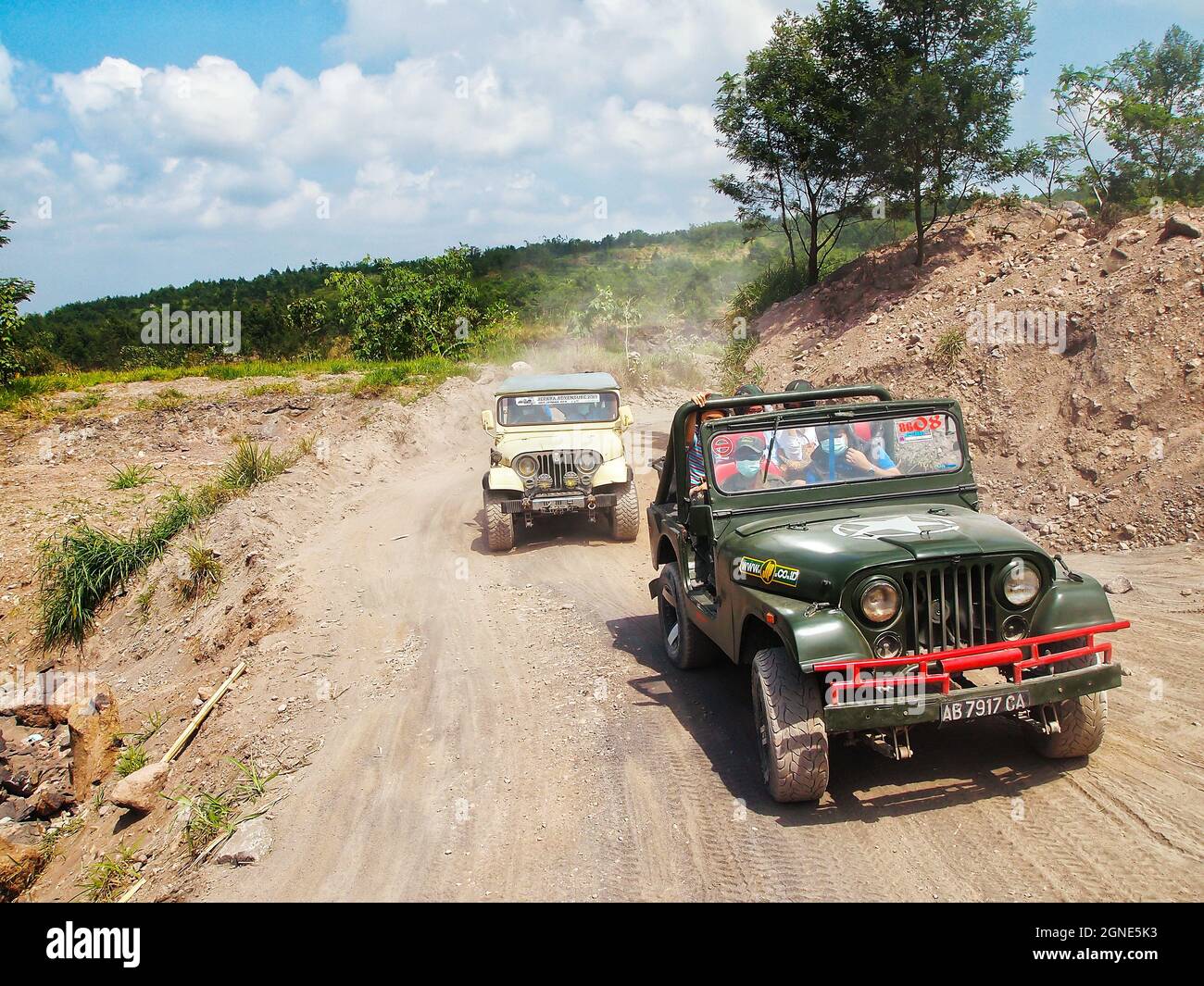 Jeep tour off road adventure with hill and mountain in background ...