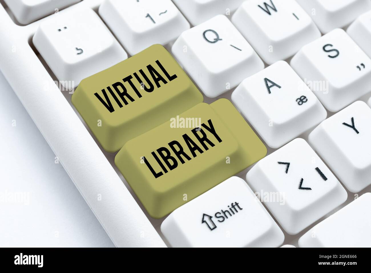 Text showing inspiration Virtual Library. Internet Concept collection ...