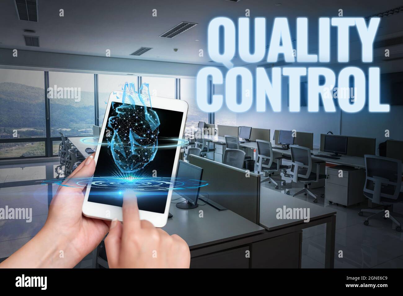 Conceptual display Quality Control, Business idea insure that product ...