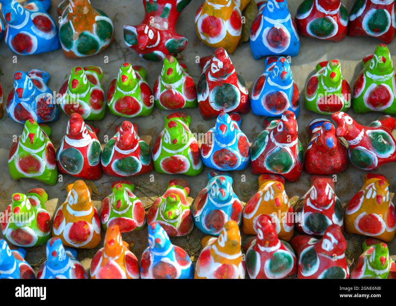 Traditional pottery shop in Bagan, Myanmar. Bagan is a famous tourist ...
