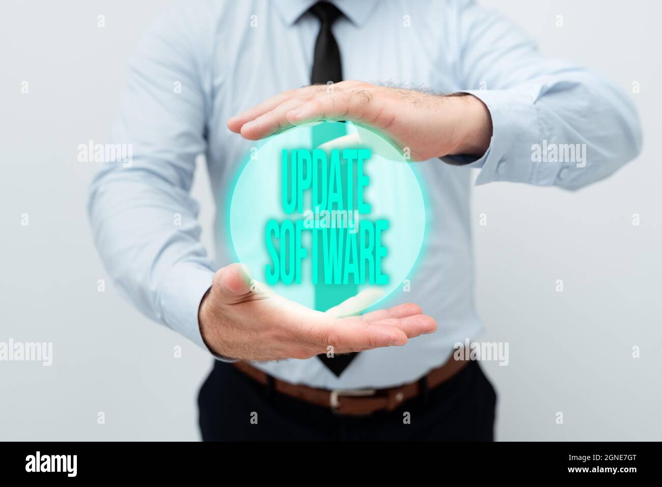 Text caption presenting Update Software. Word for replacing program ...