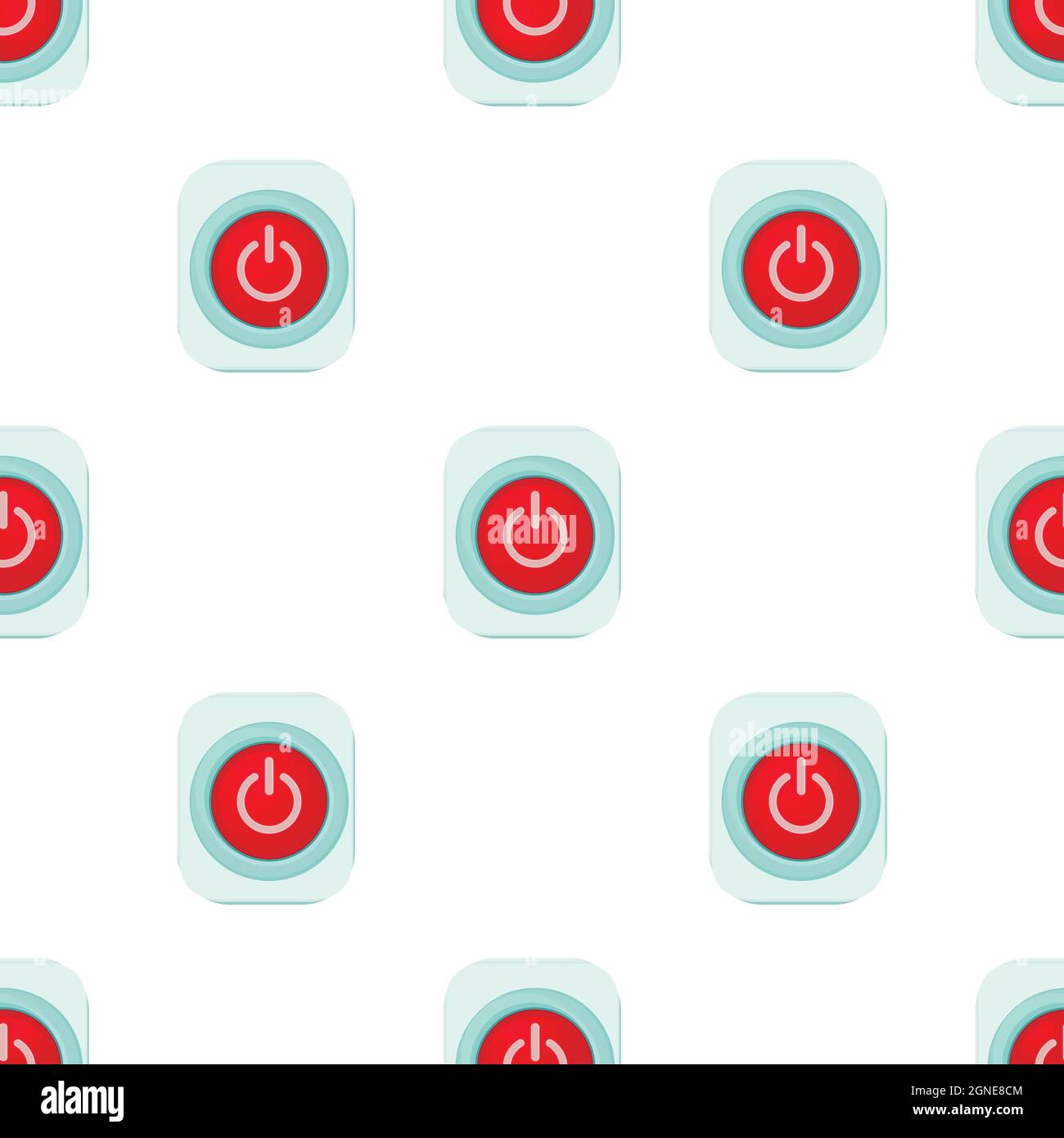 Red power on or off button pattern seamless background texture repeat ...