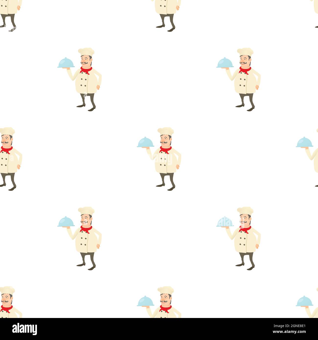 Chef with dish pattern seamless background texture repeat wallpaper ...