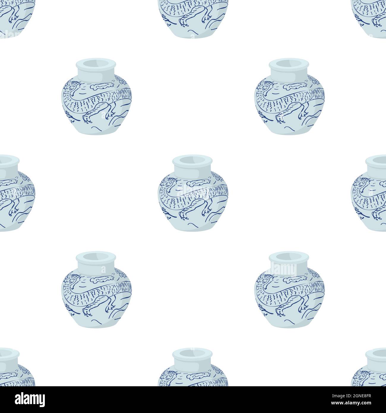 Ming vase white background Stock Vector Images - Alamy