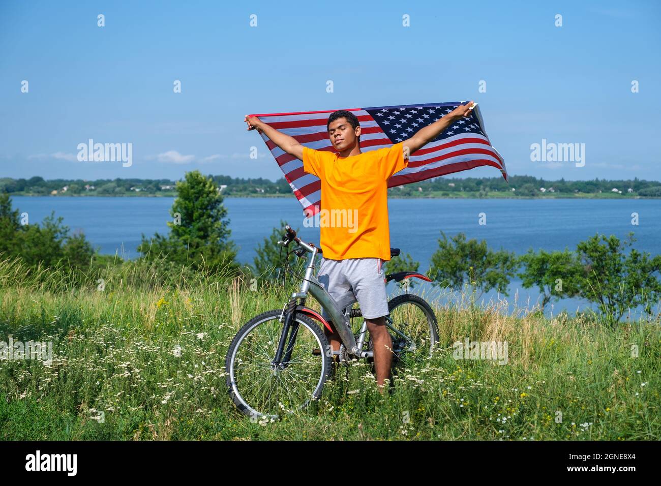 Man waving flag hi-res stock photography and images - Alamy