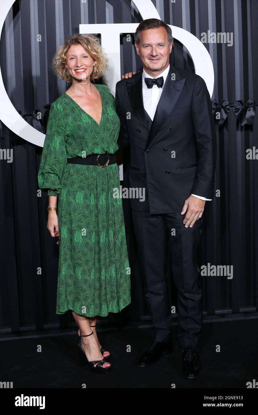 Paris, France. 24th Sep, 2021. Alexandra Lamy and Eric Collombin ...