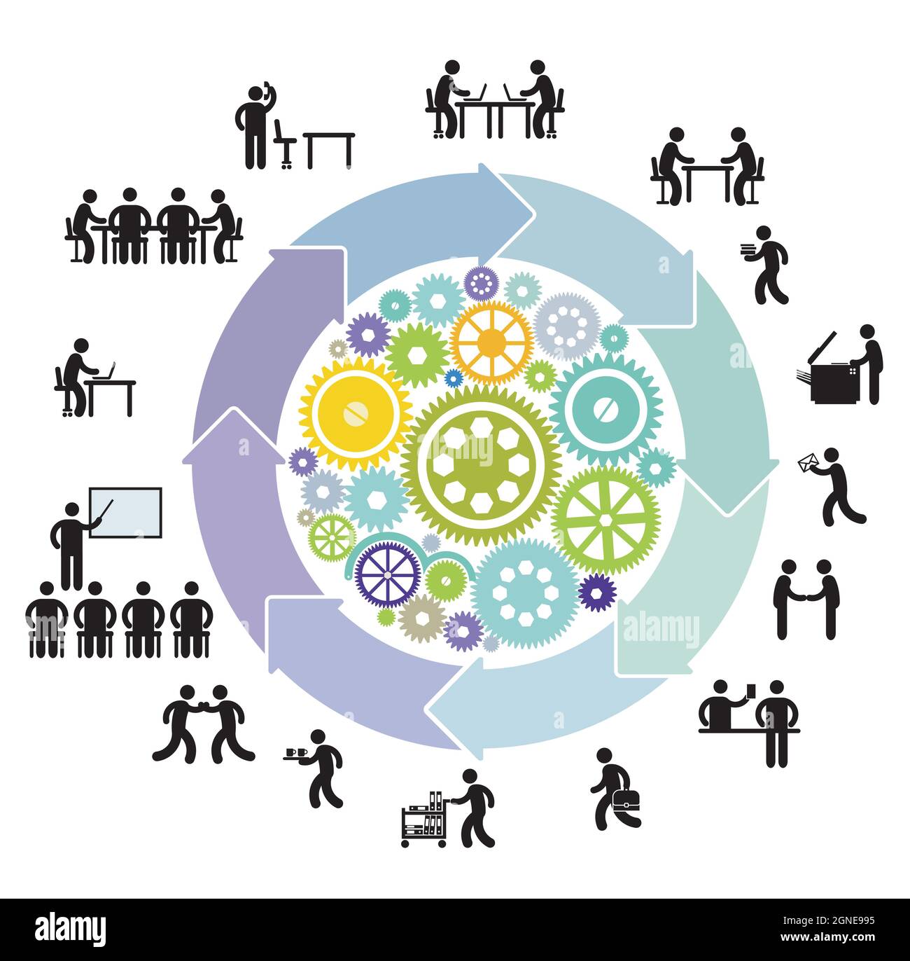 Office pictogram, work together symbol Stock Vector Image & Art - Alamy