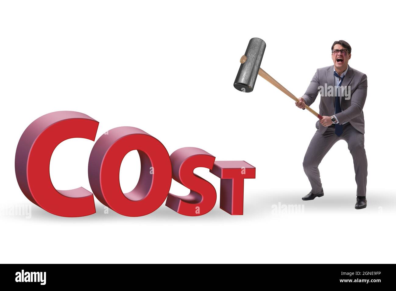 Cost optimisation concept with the falling costs Stock Photo - Alamy