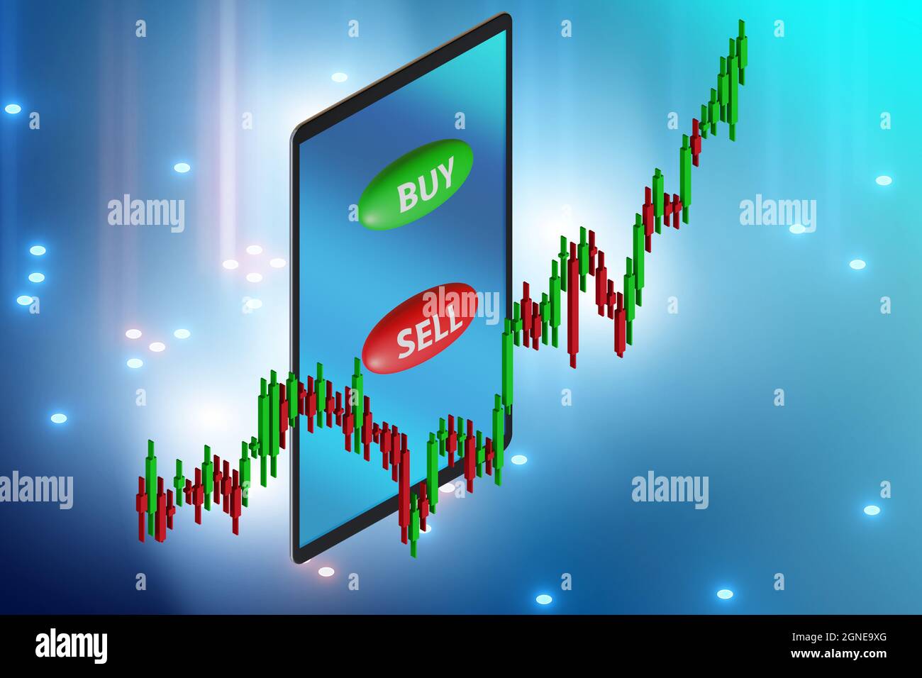 Concept of the online trading - 3d rendering Stock Photo - Alamy