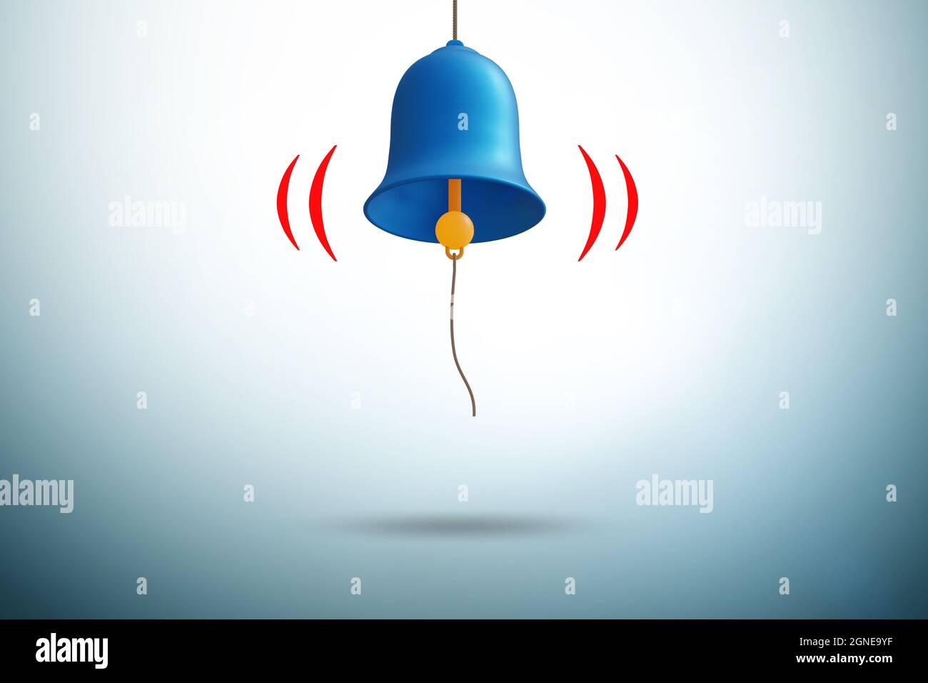 Large ring ready for the ringing - 3d rendering Stock Photo - Alamy