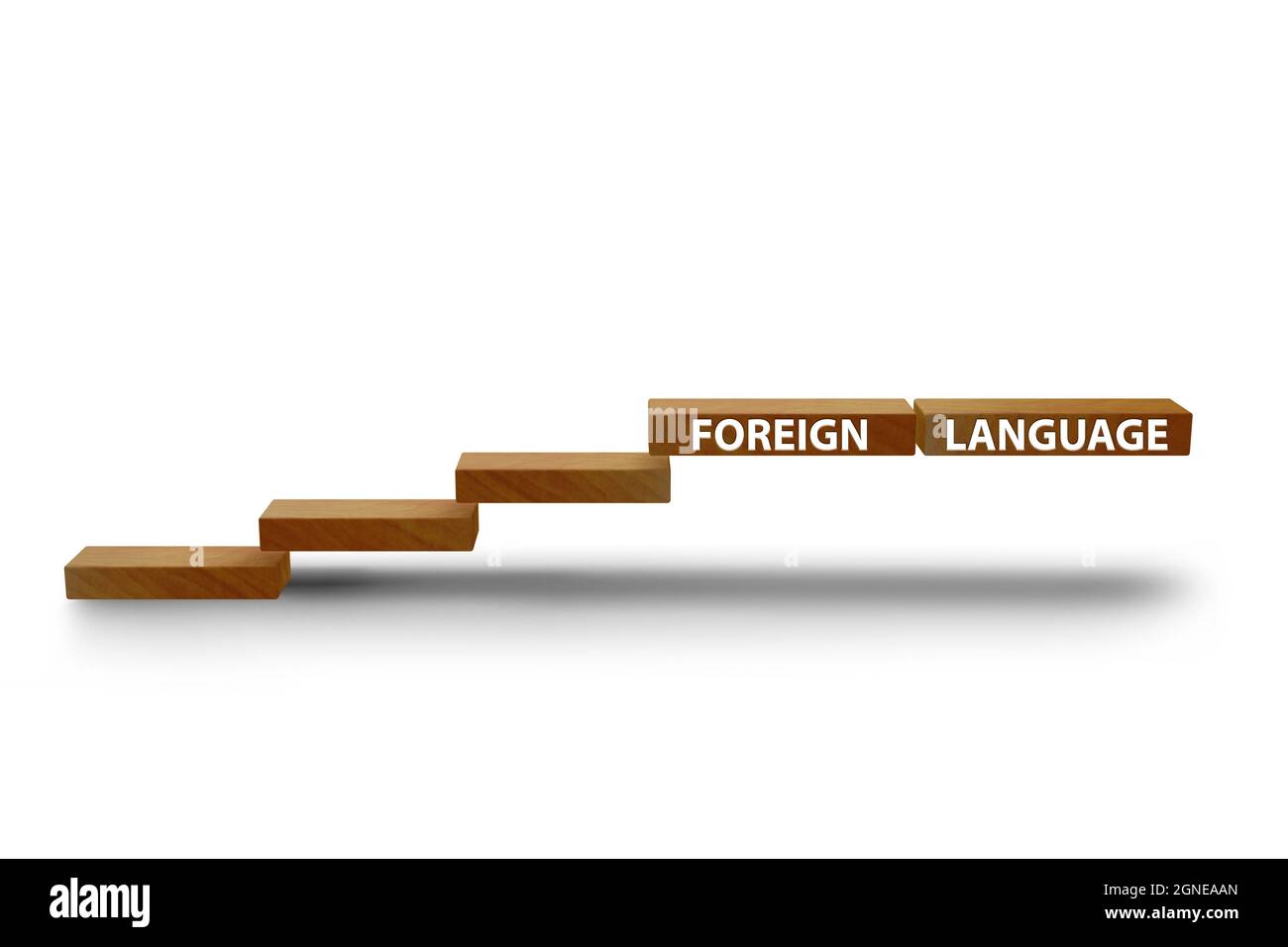 Foreign language concept with the steps Stock Photo - Alamy