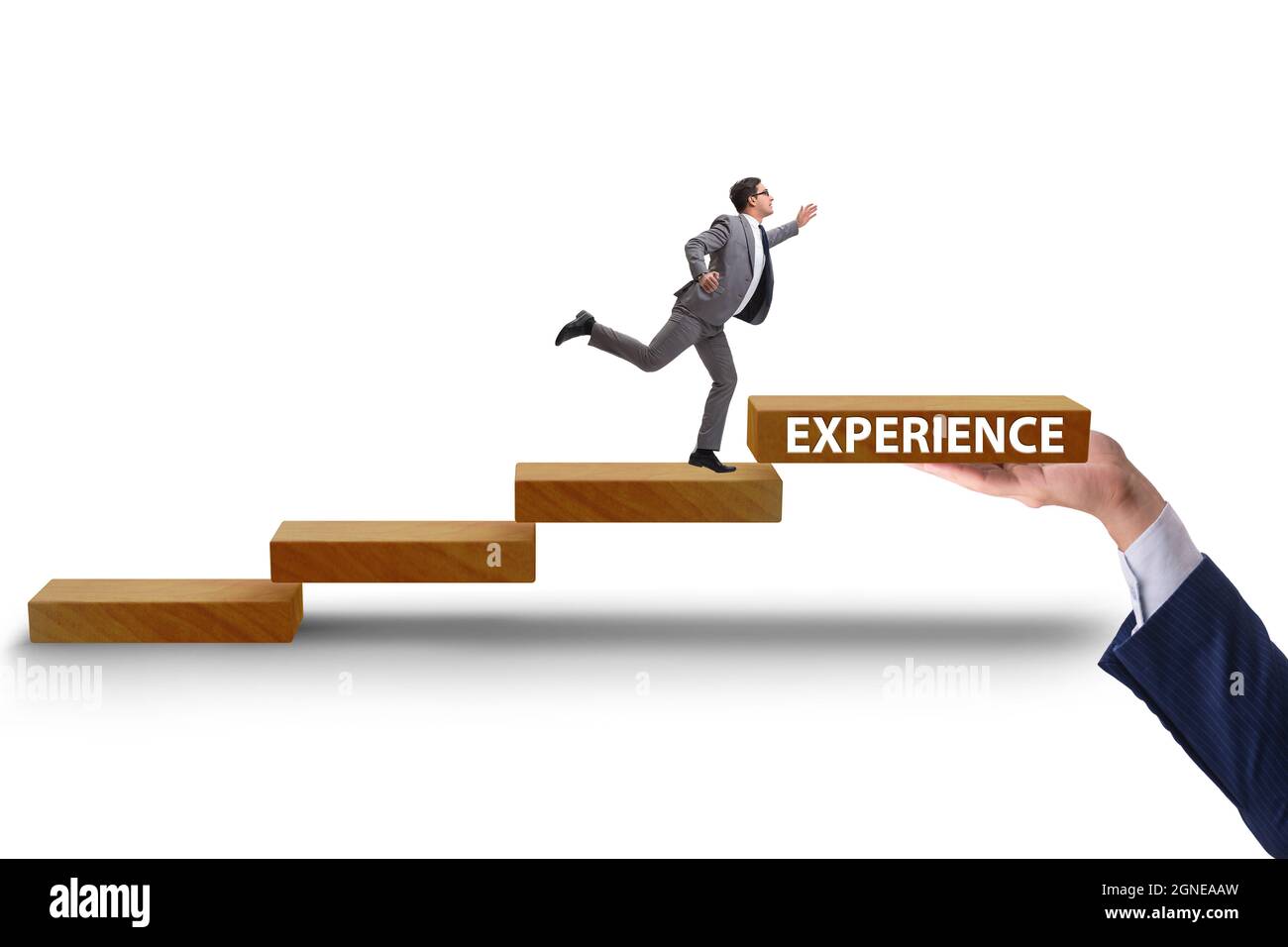 Experience business concept with the businessman Stock Photo - Alamy