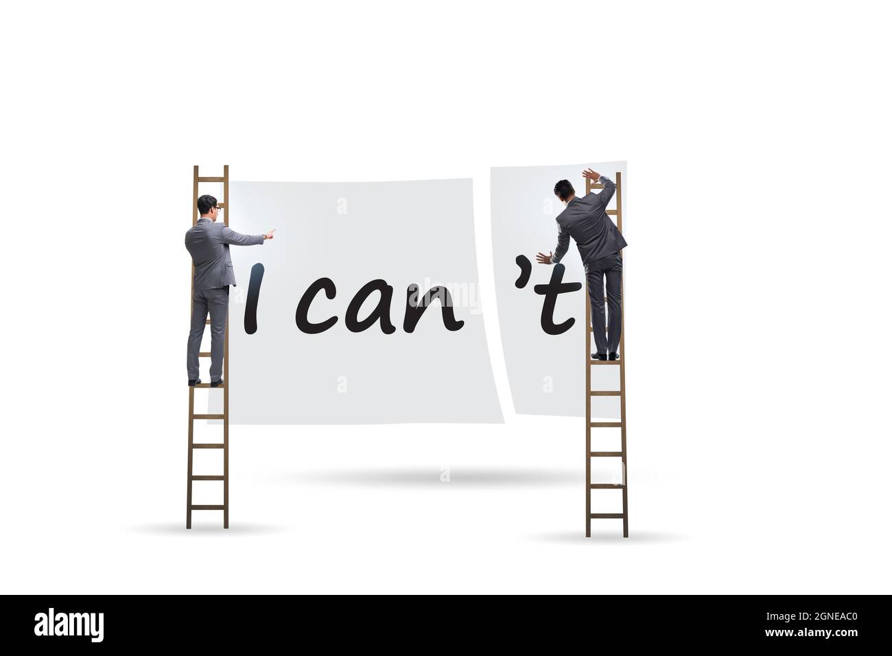 Concept of the can and cant Stock Photo - Alamy