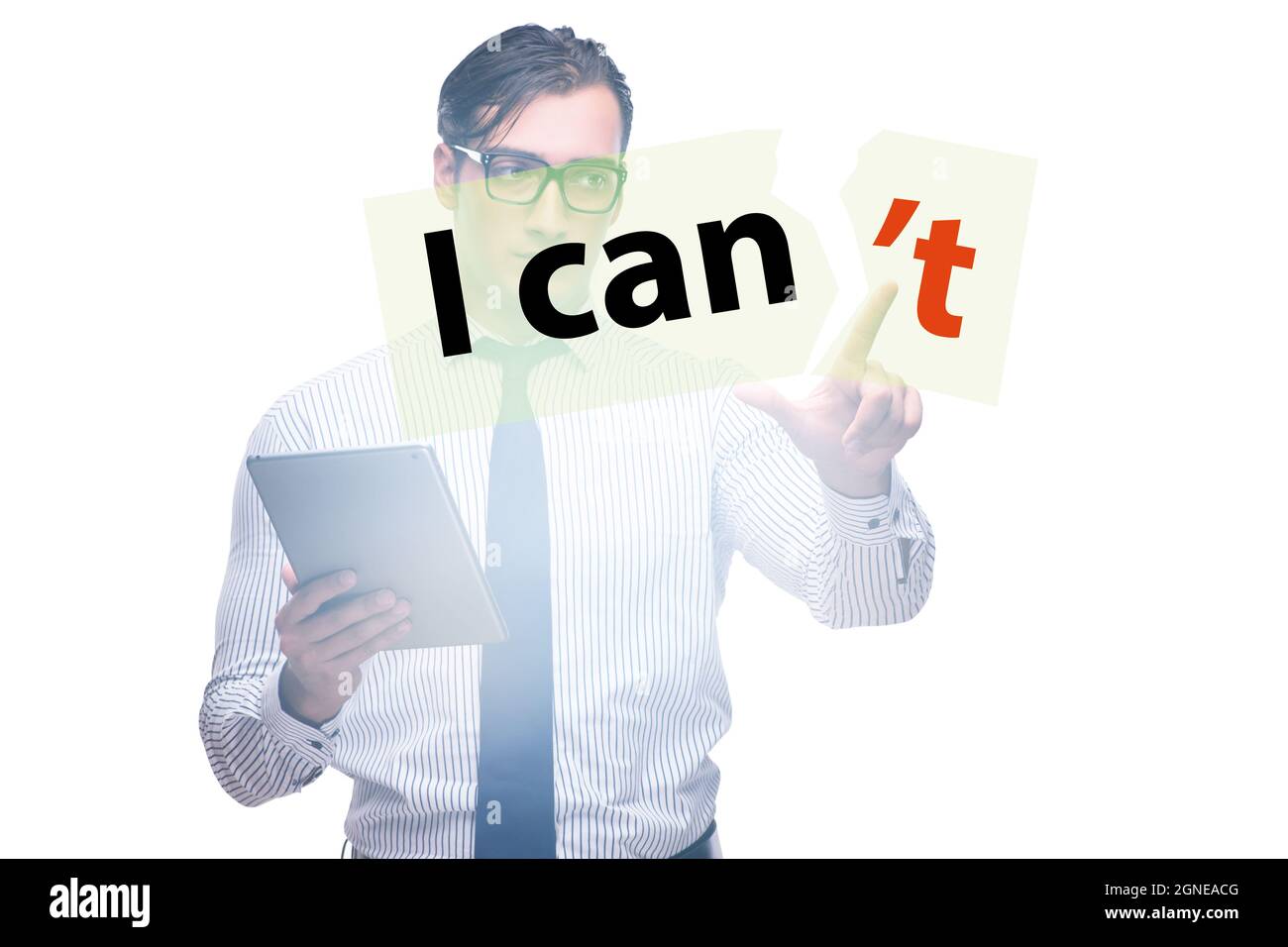 Concept of the can and cant Stock Photo - Alamy