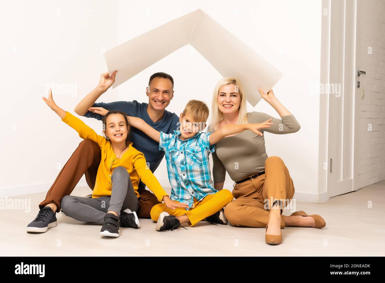 Happy Family White Background