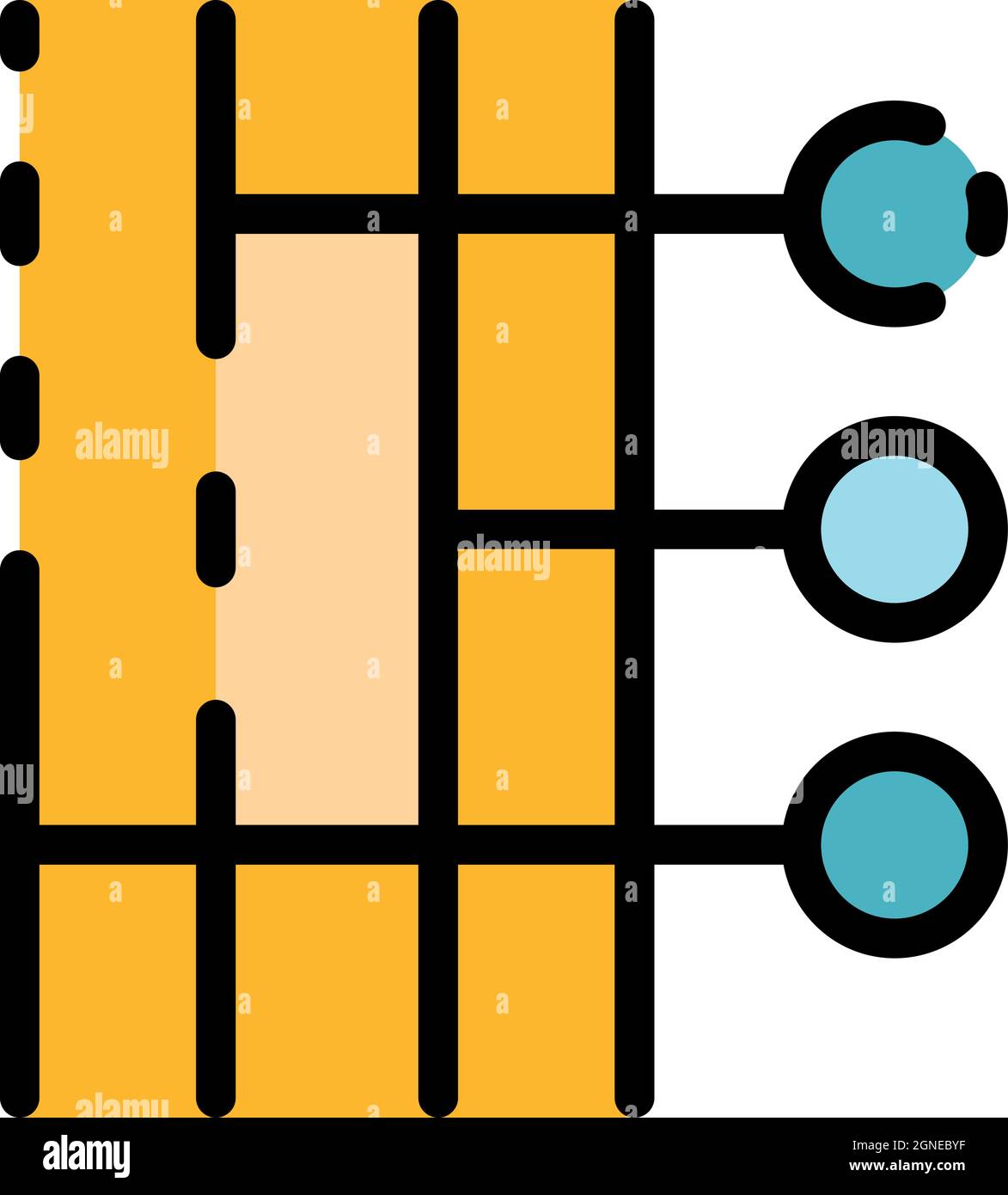 Genetic mutation icon. Outline genetic mutation vector icon color flat ...
