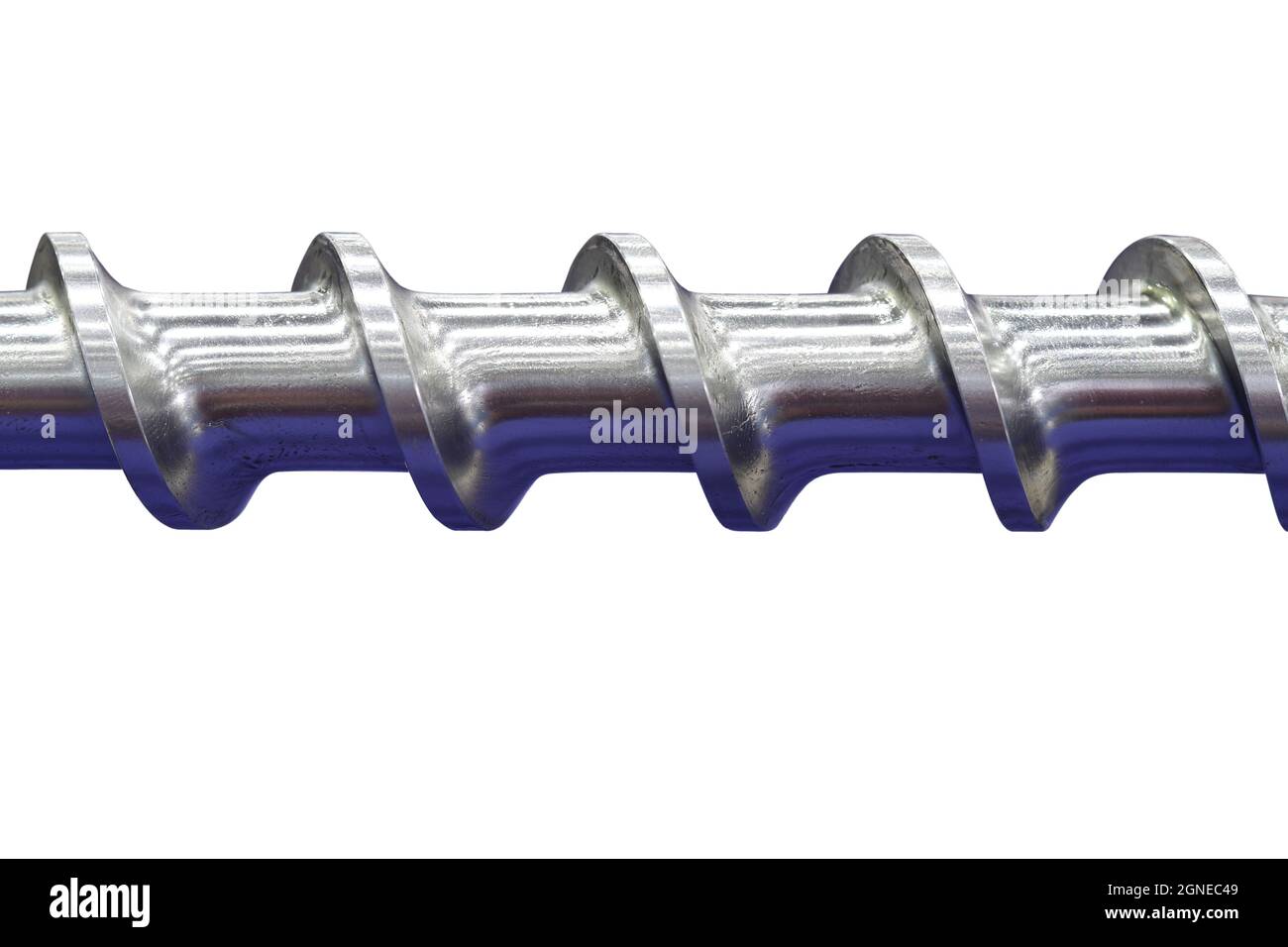 Screw press parts for plastic injection machine ; white isolate Stock ...