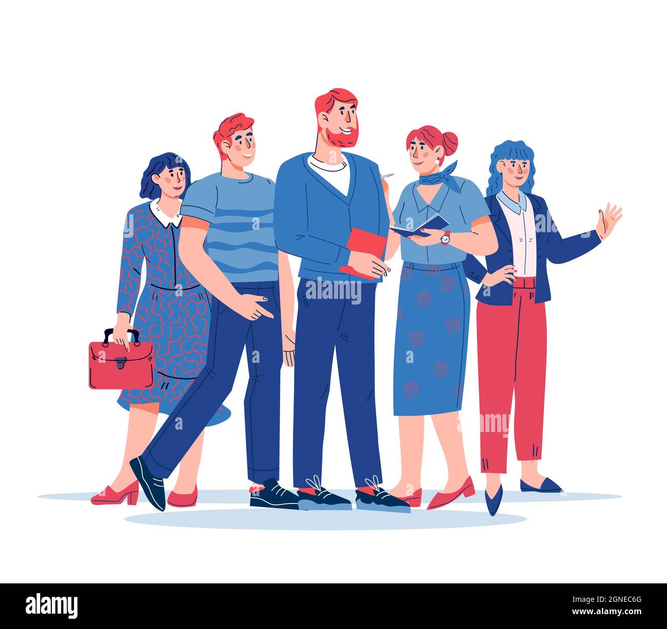 Business team of high professionals ready to work standing together ...