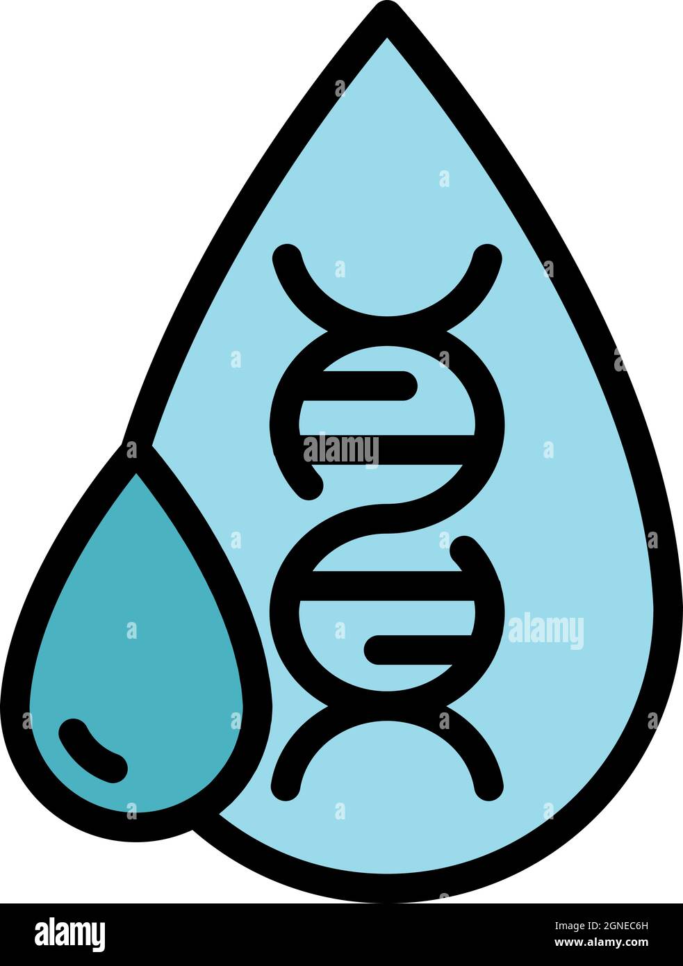 Drop dna modified icon. Outline drop dna modified vector icon color ...