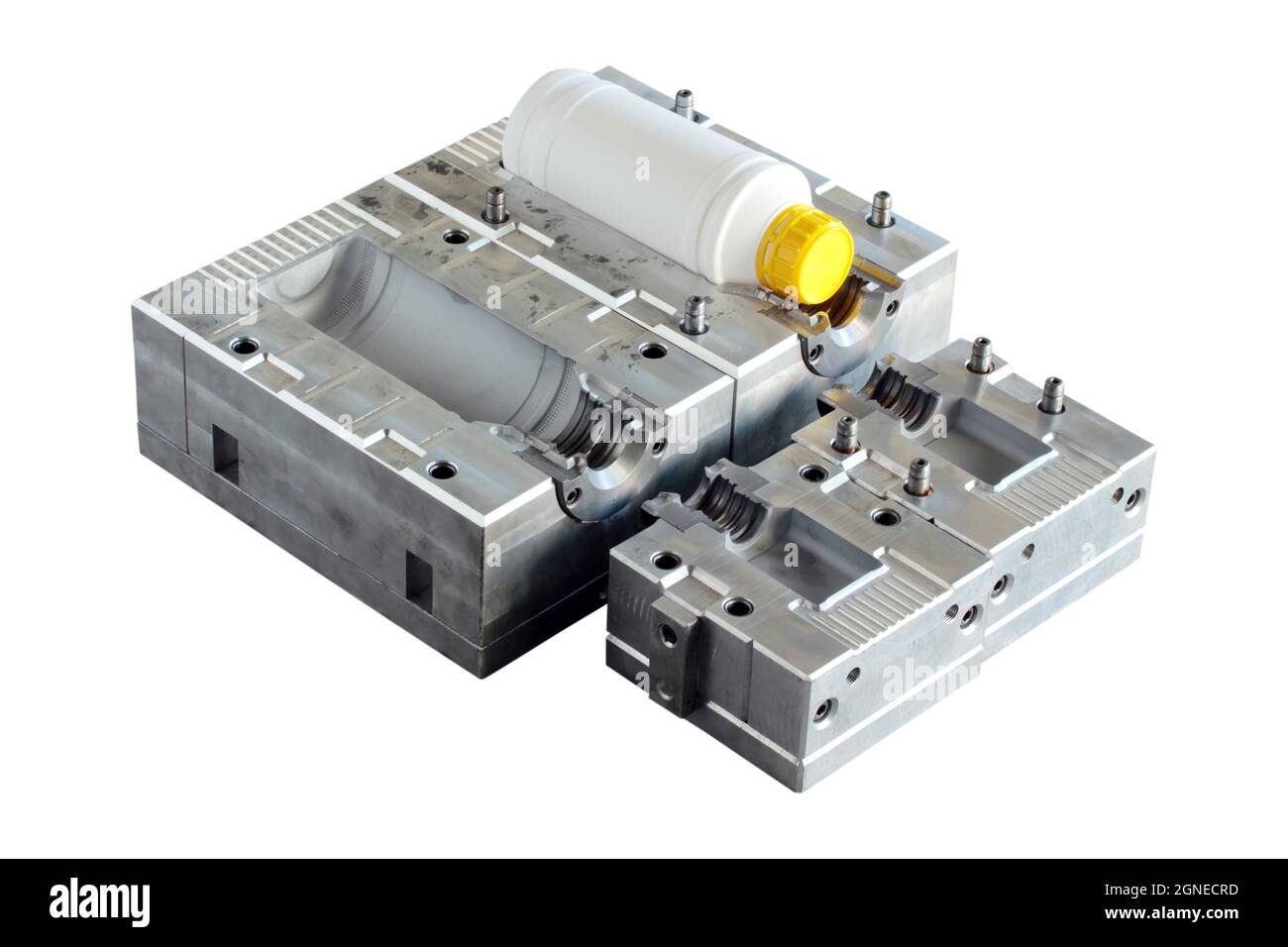 Plastic bottle manufacturing metal mold Stock Photo - Alamy